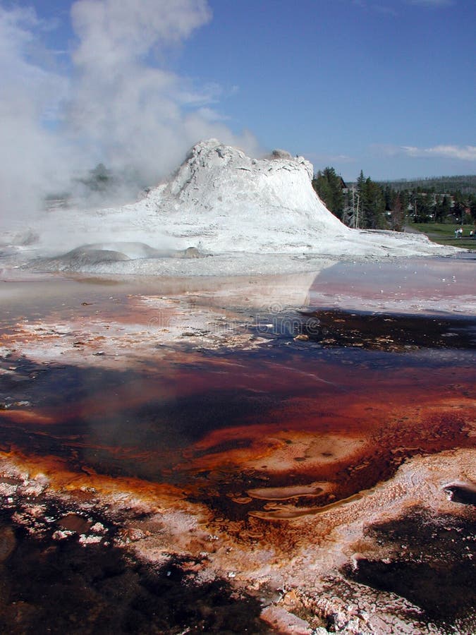 Yellowstone Geyser stock photo. Image of steam, geyser - 237150