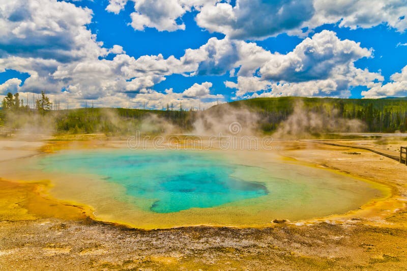 Grand Prismatic Pool Yellowstone National Park Stock Photo - Image of ...