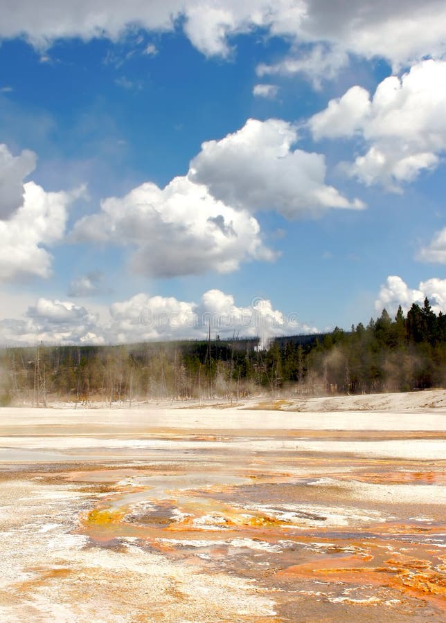 Yellowstone geyser field stock image. Image of landscape - 1717553