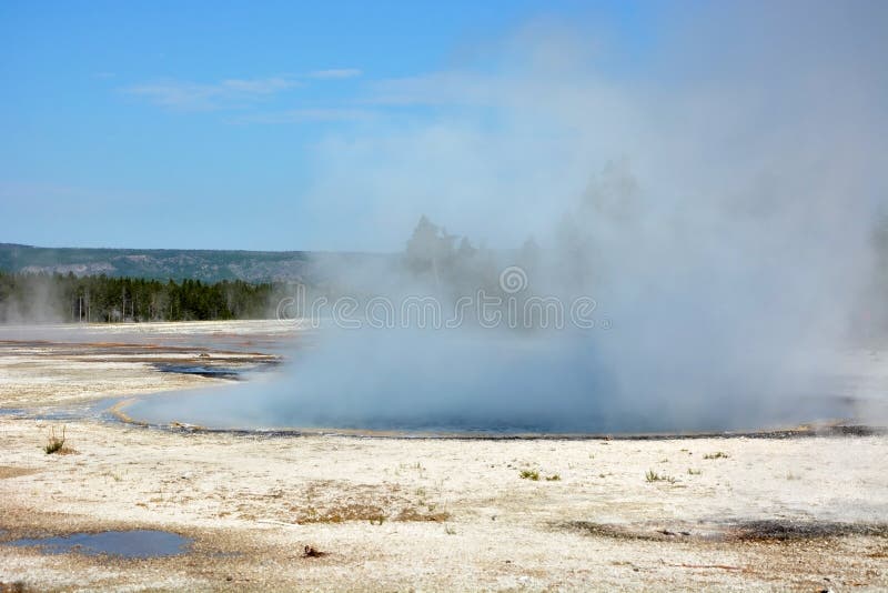 Yellowstone- geyser land stock photo. Image of blue, eroded - 34481478