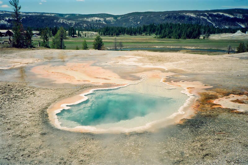 Yellowstone Hot Spring stock photo. Image of thermal - 13389984