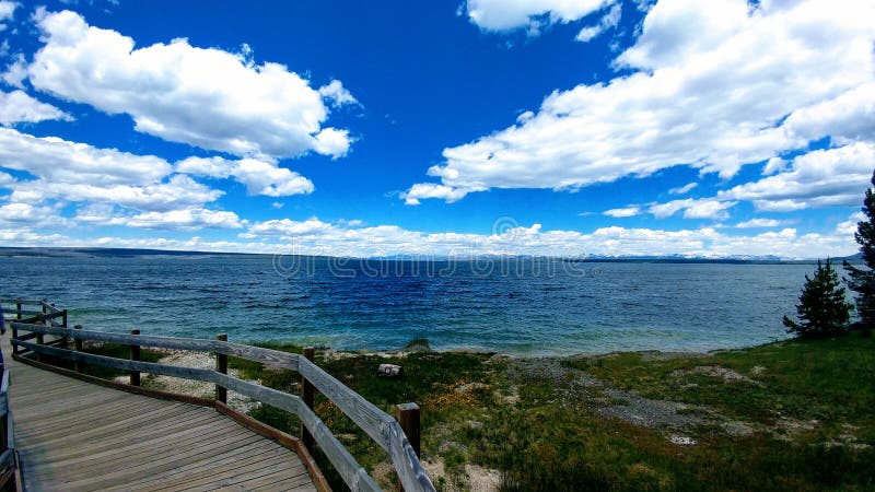Yellowstone Lake stock image. Image of nature, water - 121592859