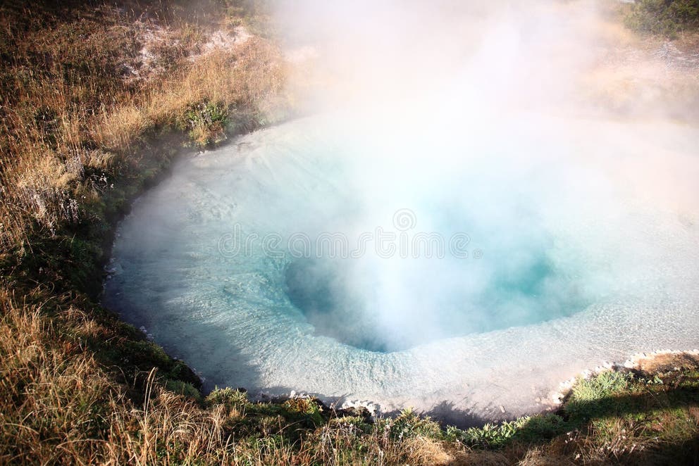 Yellowstone National Park - Hot Spring Stock Photo - Image of pots ...