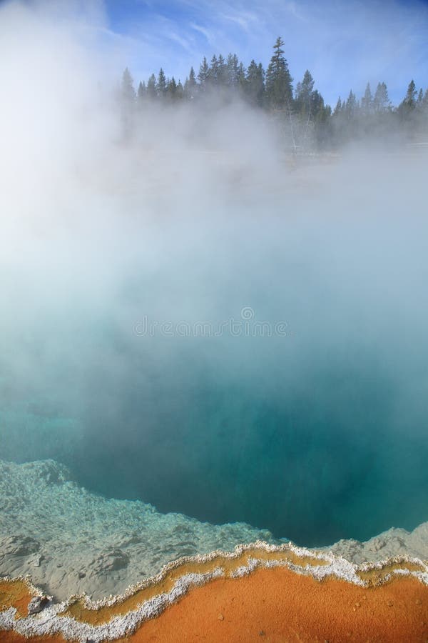 Yellowstone National Park - Hot Spring Stock Image - Image of water ...