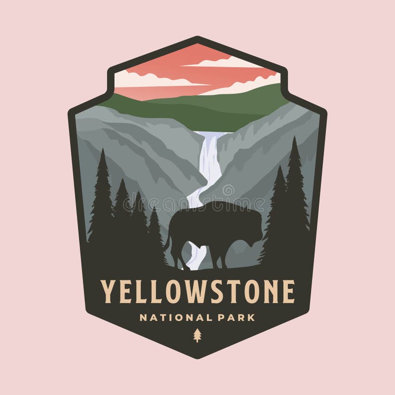 Yellowstone National Park Logo Vector Illustration Design, Template in ...