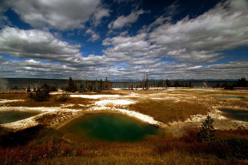 Yellowstone National Park Pond Stock Photo - Image of lake, park: 12102536