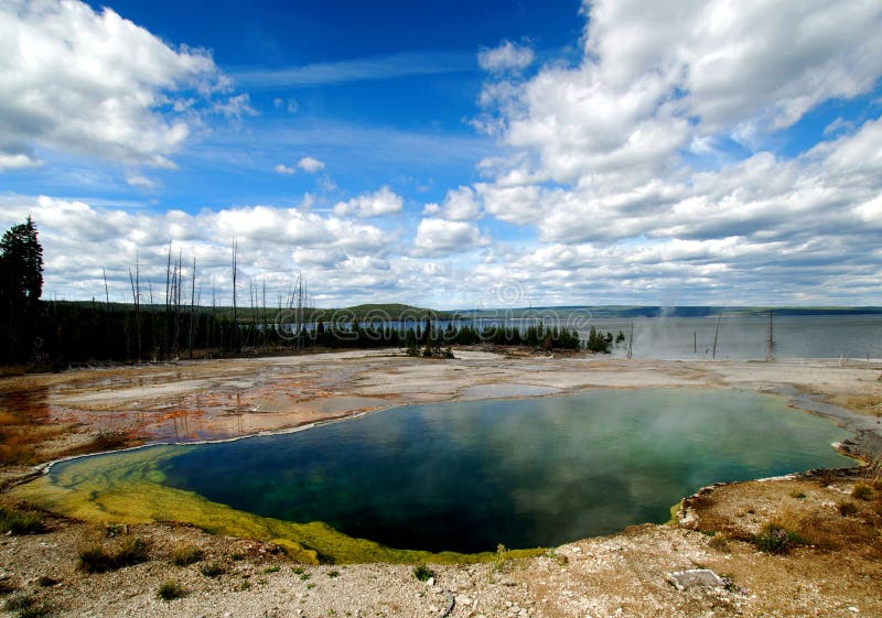 Yellowstone National Park Sulphuric Pond 2 Stock Photo - Image of ...
