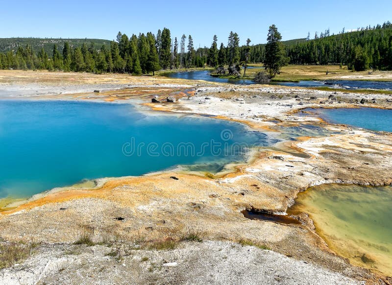 Yellowstone National Park Thermal Feature Stock Image - Image of ...