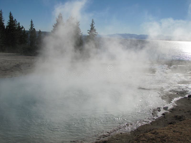 Yellowstone Park spring stock photo. Image of lake, yellowstone - 59314006