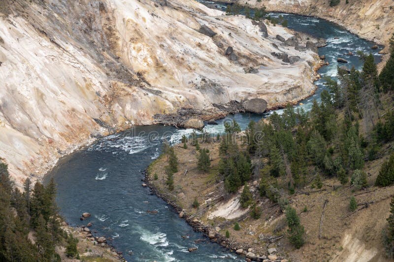 The Yellowstone River in Yellowstone National Park Stock Photo - Image ...