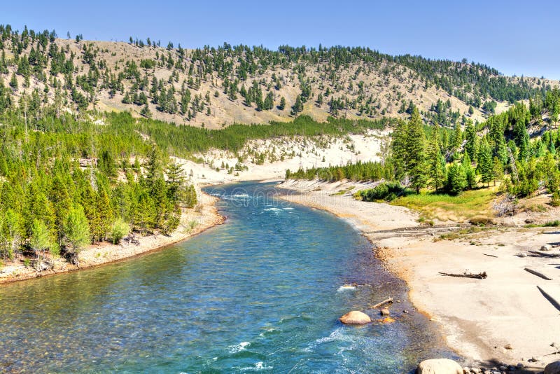 Yellowstone River Overlook at Tower Fall in Yellowstone National Park ...