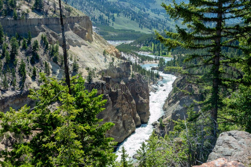 Yellowstone Valley Seen from the Tower Area Stock Photo - Image of ...