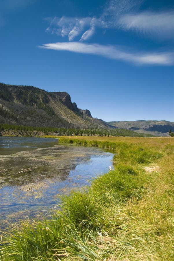 Yellowstone s Madison stock image. Image of cloud, scene - 6155529