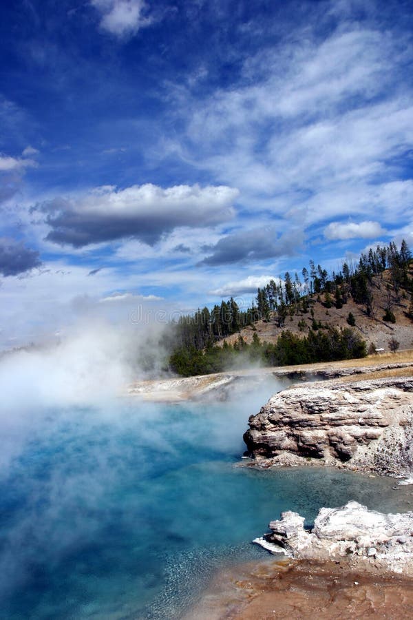 Yellowstone Thermal Lake stock image. Image of park, protected - 499203