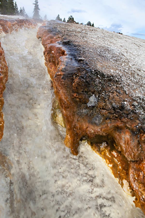 Yellowstone Thermal River stock image. Image of geology - 28717605