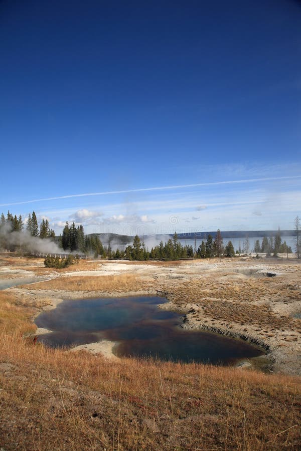 Yellowstone - West Thumb Geyser Basin Stock Image - Image of scenic ...