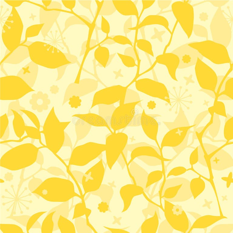 Yeloow floral seamless stock vector. Illustration of fabric - 19729903