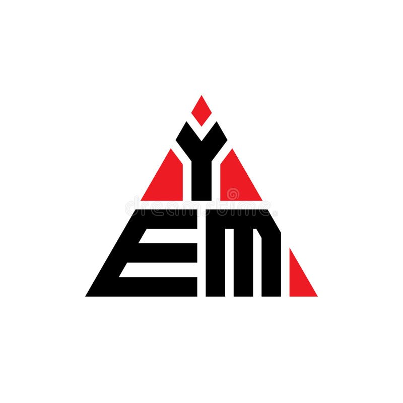 YEM Triangle Letter Logo Design with Triangle Shape. YEM Triangle Logo ...