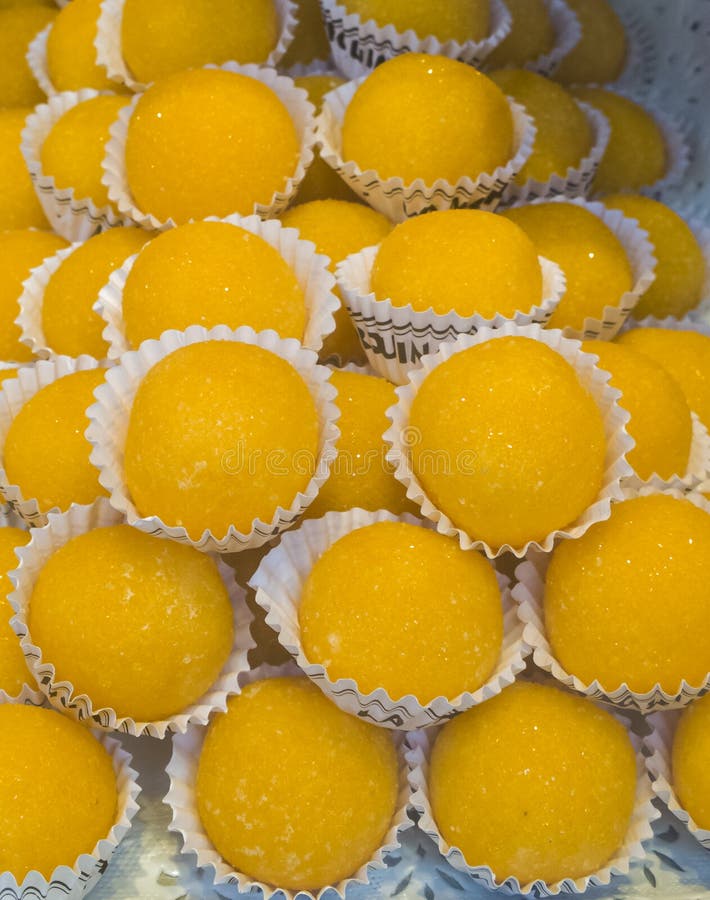 Yema Escarchada Pastries in Madrid, Spain Stock Image - Image of yema ...