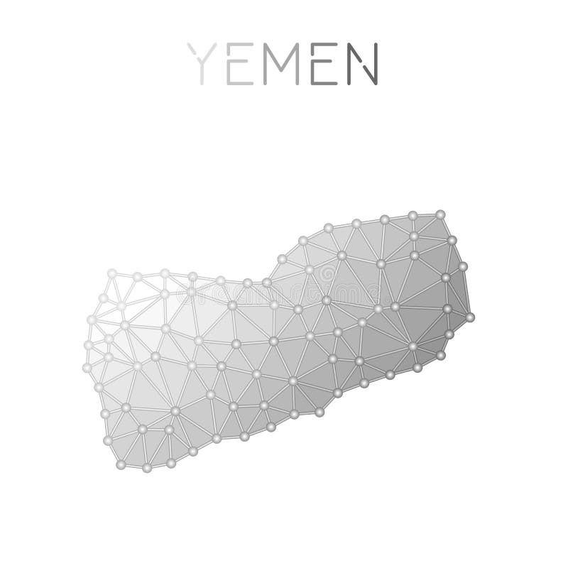 Yemen Polygonal Vector Map. Stock Vector - Illustration of polygonal ...
