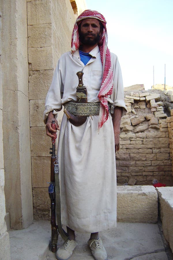 SANAA, YEMEN - February, 20: Traditionaly Dressed Yemeni Man in ...