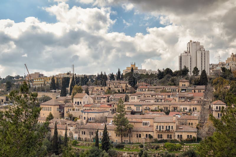 Yemin Moshe Neighborhood in Jerusalem Stock Image - Image of history ...