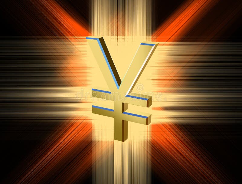 Yen di valuta di simbolo illustrazione di stock. Illustrazione di yuan ...
