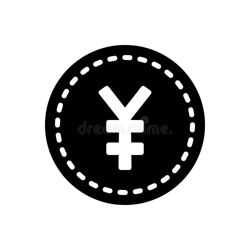 Black Solid Icon for Yen, Money and Price Stock Illustration ...