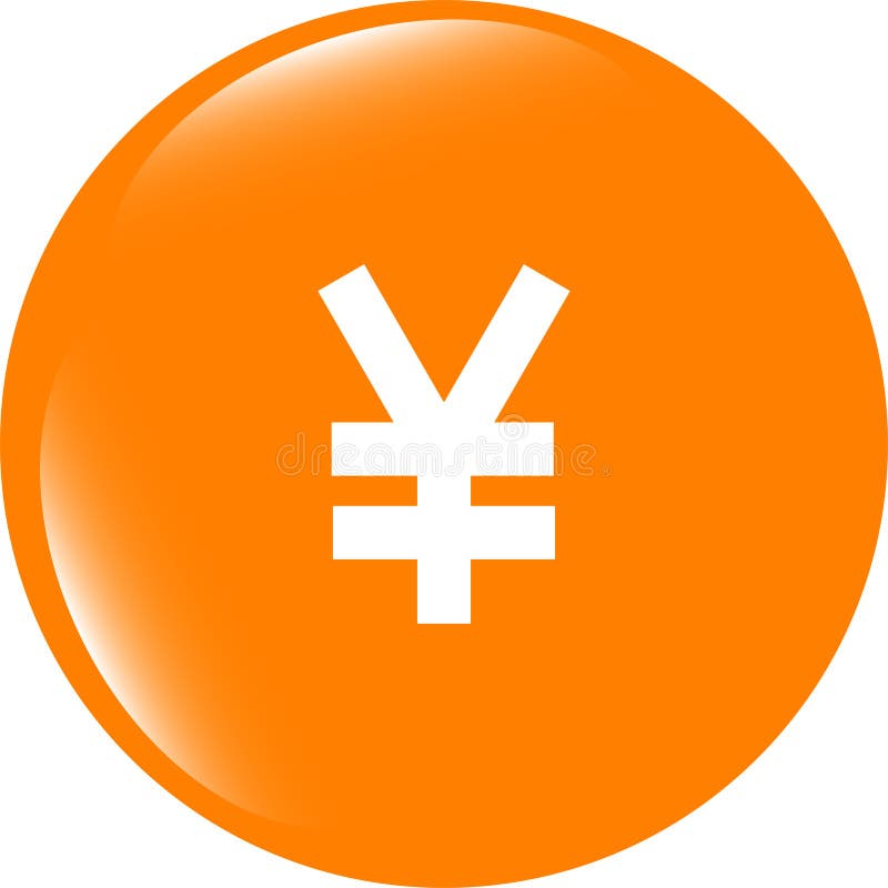 Yen JPY Sign Icon. Web App Button Stock Illustration - Illustration of ...