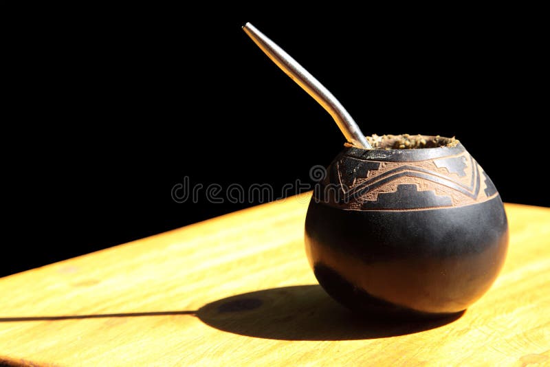 Mate Cup with Bomba - Wood stock photo. Image of weave - 18110374