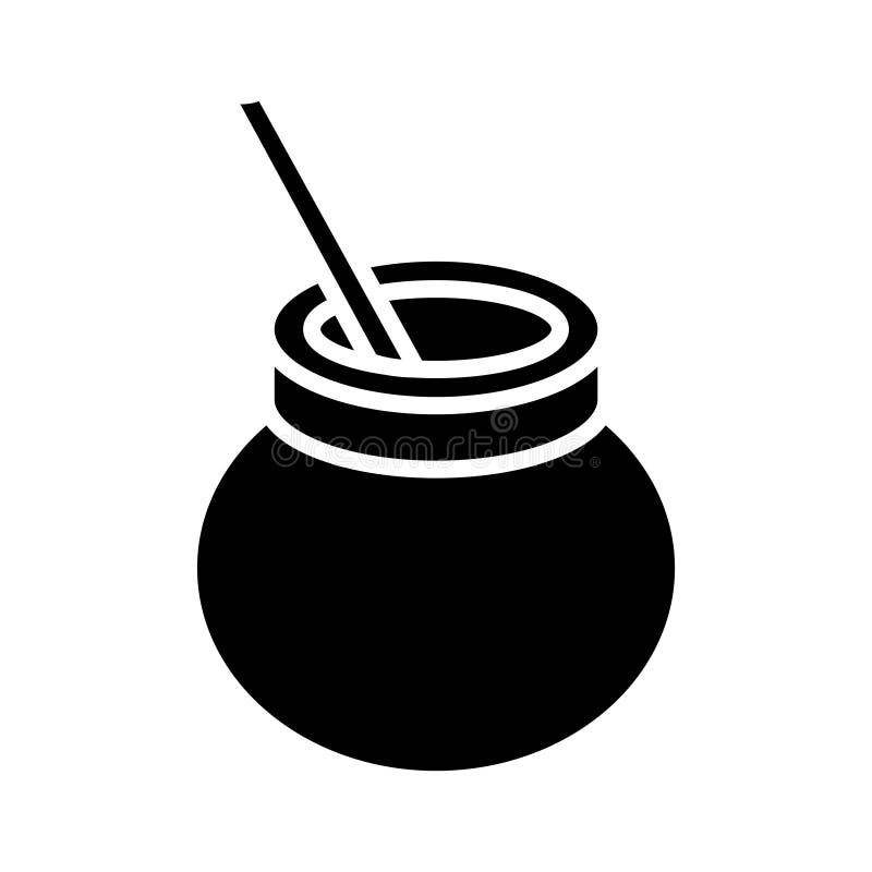 Yerba Mate Icon, Vector Illustration Stock Vector - Illustration of ...