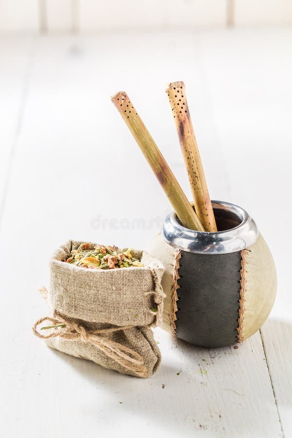 Yerba Mate Made of Fresh Dried Leaves Stock Image - Image of stimulant ...