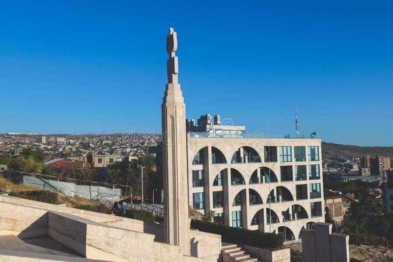 Yerevan, Armenia, Beautiful Super-wide Angle Panoramic View of Yerevan ...