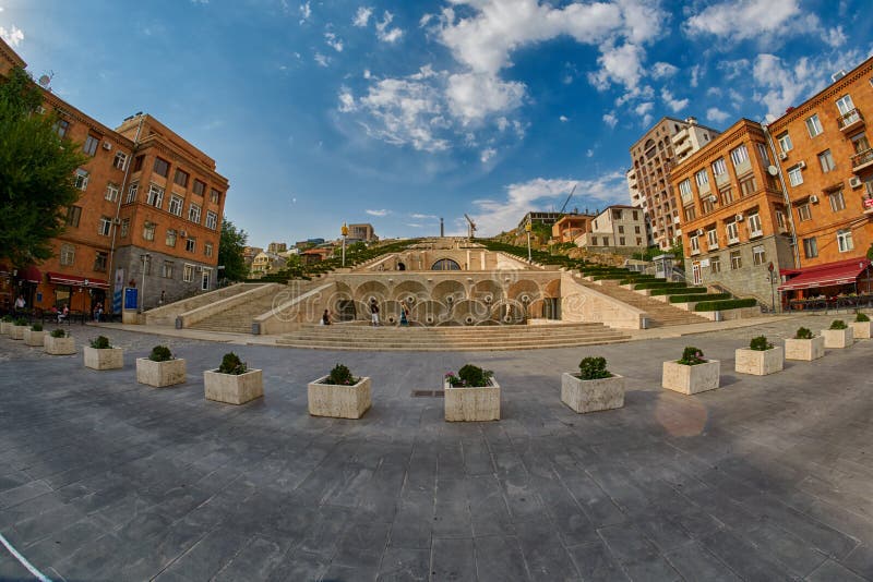 Yerevan, ARMENIA - Famous Cascade Park and Staircase in Erevan ...