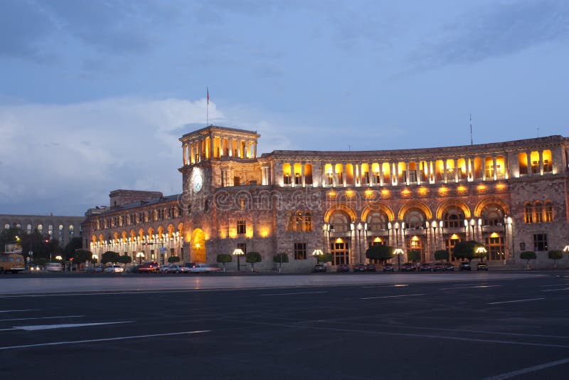 Yerevan, Republic Square stock image. Image of centre - 16675665