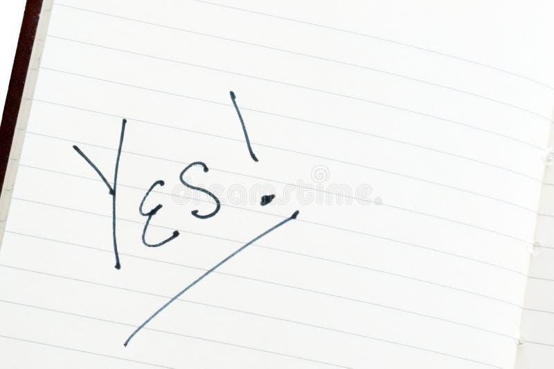 Yes! stock image. Image of word, underline, point, exclamation - 13095855