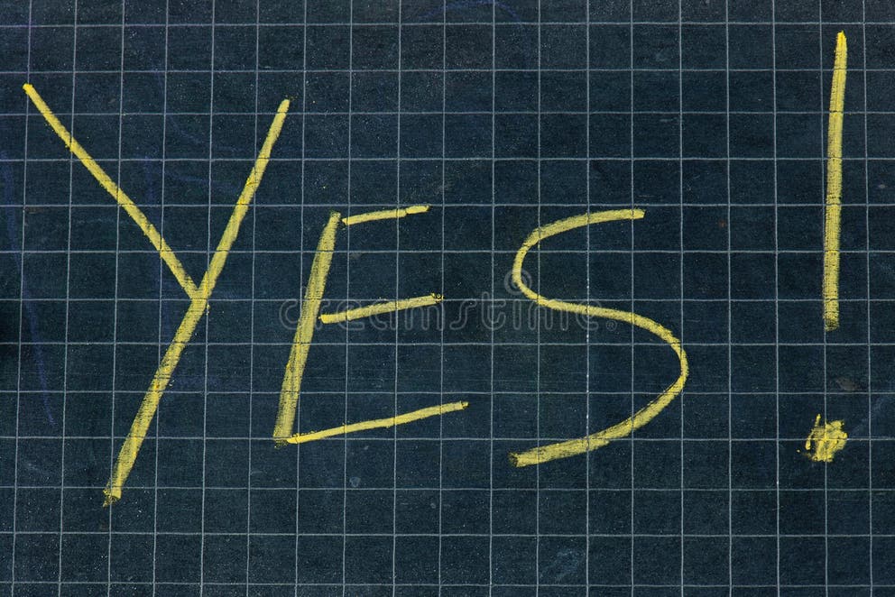 Yes stock image. Image of blackboard, concept, positive - 22698973