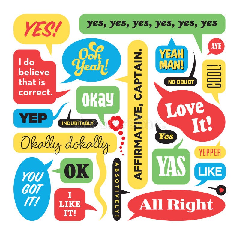 Vector Illustration of Multiple Cartoon Speech Bubbles with Variations ...