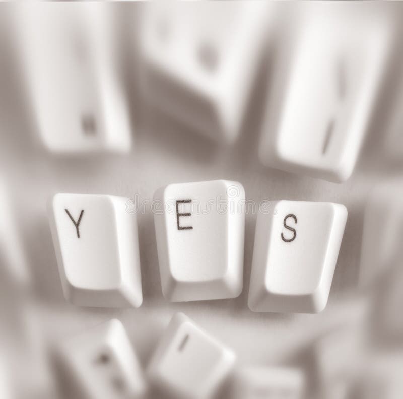 Computer Keyboard with Yes, No and Maybe Keys Stock Photo - Image of ...