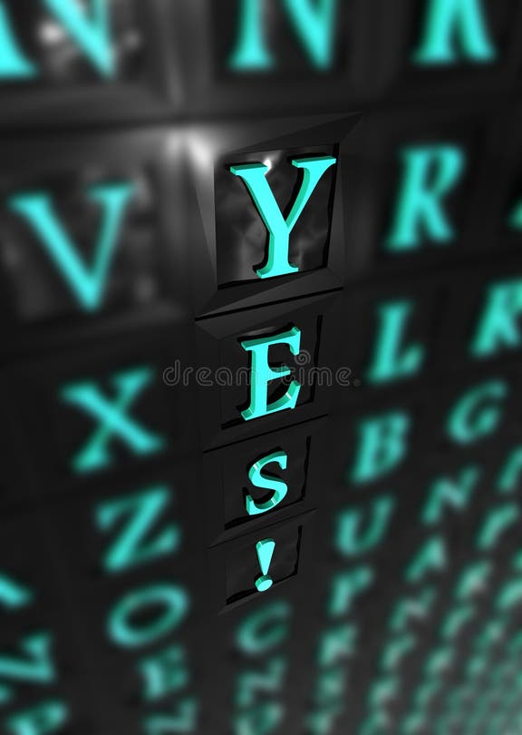 Yes Word 3d Letters Stock Photos - Free & Royalty-Free Stock Photos ...