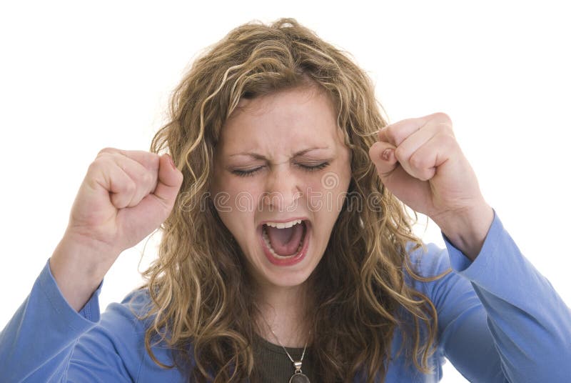 Yes! stock image. Image of yelling, attractive, despair - 9839299
