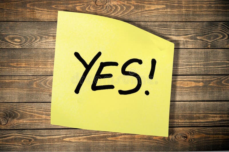 Yes stock photo. Image of paper, sending, office, board - 58802560