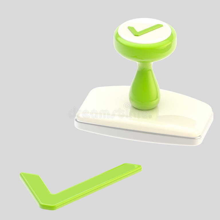 Yes, Allow Glossy Stamp Isolated Stock Illustration - Illustration of ...