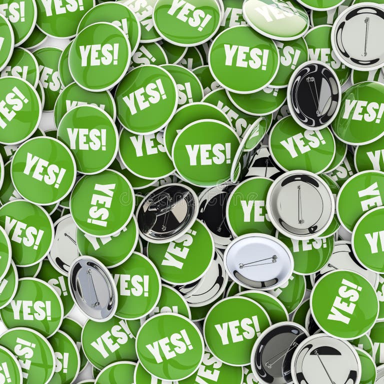 Yes badges stock illustration. Illustration of badge - 33370357
