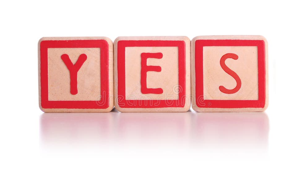 Yes blocks stock photo. Image of yeah, letter, blocks - 1000842