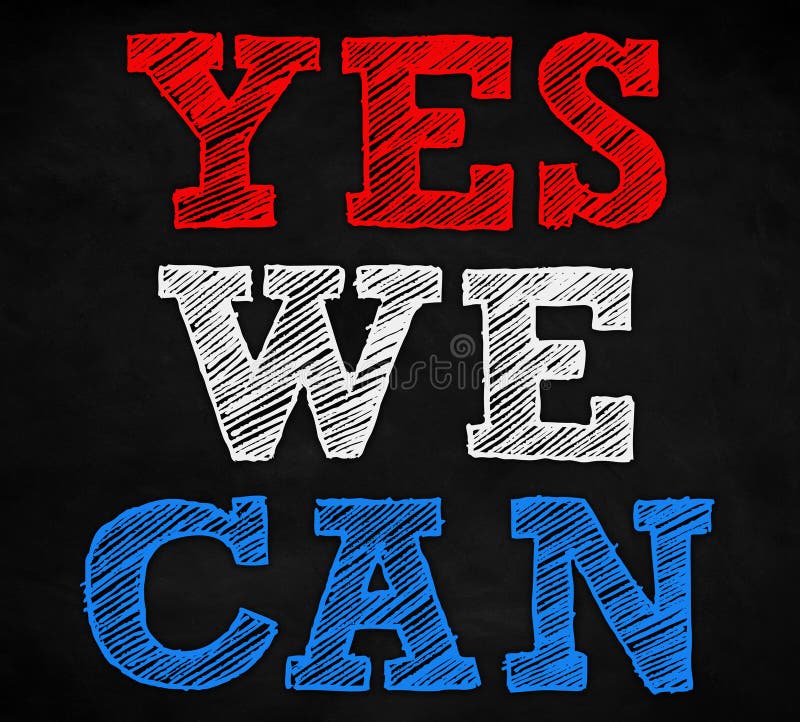 Yes we can stock photo. Image of strong, election, hope - 60978098