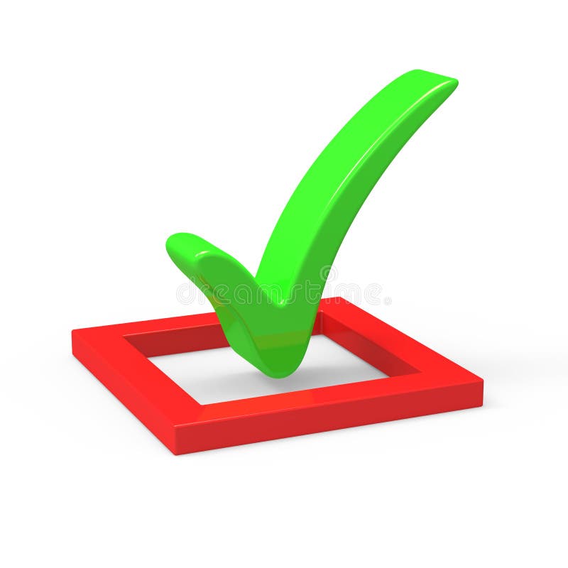 Yes check box stock illustration. Illustration of checkmark - 17107374