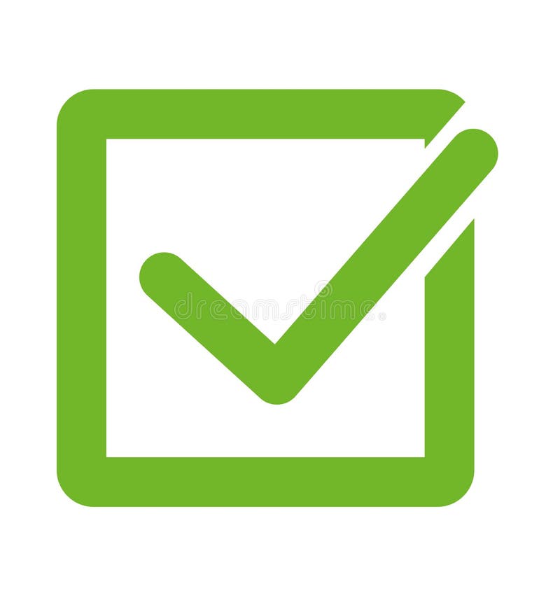 Yes Check Marks Vector Illustration Green Check Mark on White ...