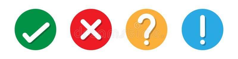 Yes Check No Question Mark Vector Illustration Stock Vector ...