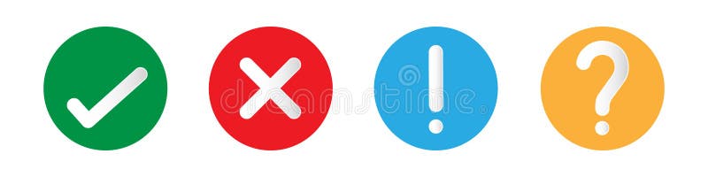 Yes Check No Question Mark Vector Illustration Stock Vector ...